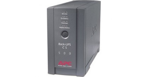 APC BK500BLK Back UPS CS 500VA USB 120V Standby 6out Black