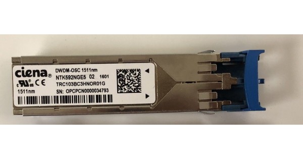 Ciena NTK592NGE5 DWDM-OSC 1511nm SFP 10GB Fiber Optic Interface Transceiver