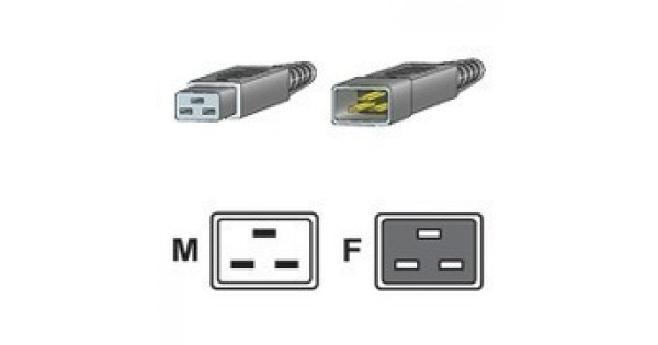 Cisco CAB-C19-CBN Cisco Cabinet Jumper Power-CAB 250V AC 16A C20-C19 ...