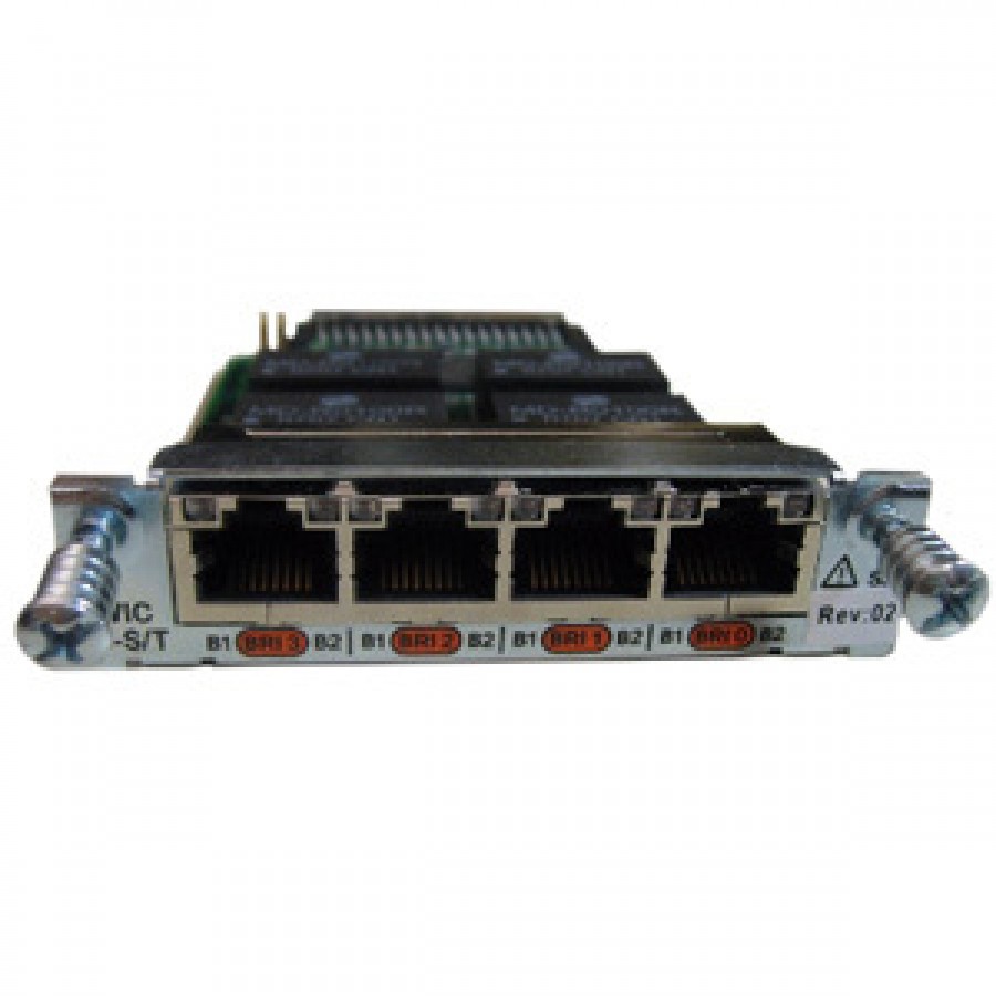 Cisco HWIC-4B-S/T 4-Port ISDN BRI S/T High-Speed WAN Interface Card Cisco HWIC-4B-S/T 4-Port ISDN BRI S/T High-Speed WAN Interface Card