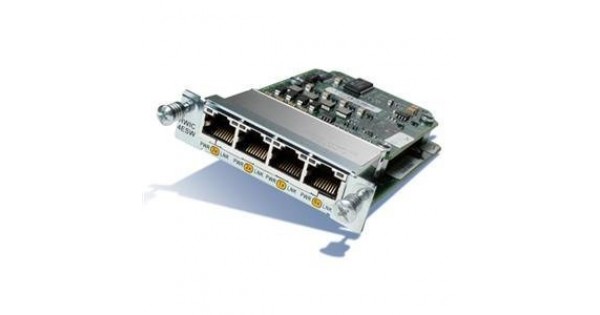 Cisco HWIC-4ESW EtherSwitch HWIC High Speed WIC Card 4-Port Module 4 x ...