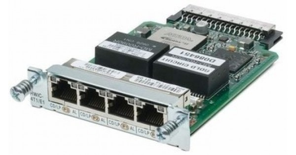 Cisco HWIC-4T1/E1 4-Port Clear Channel T1/E1 HWIC (High-Speed WAN ...