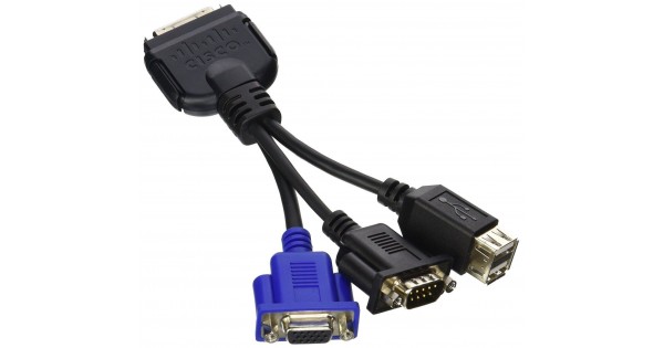 Cisco N20-BKVM KVM Cable Adapter Dongle for B-Series, DB9, VGA and 2x ...