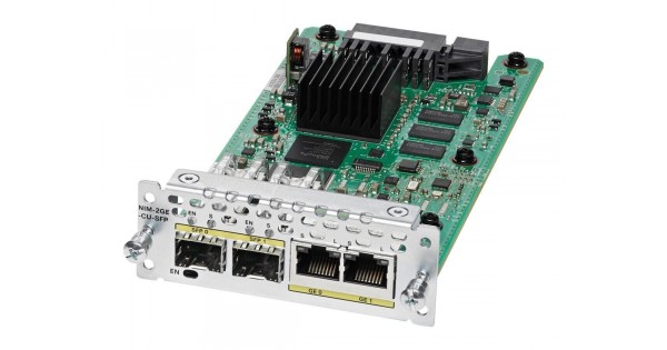 Cisco NIM-2GE-CU-SFP Gigabit Ethernet 2-Port GE/SFP Network Interface ...