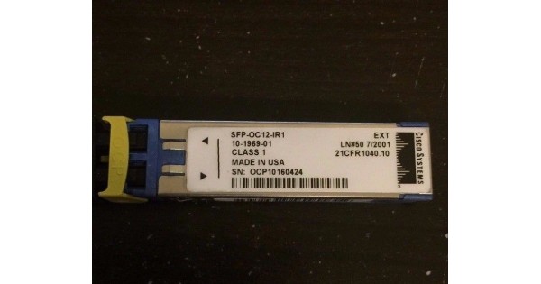 Cisco SFP-OC12-IR1 OC-12/STM-4 Intermediate-Reach SFP Transceiver ...