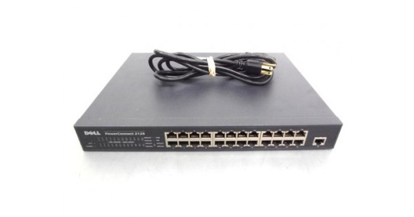 Dell 2124 PowerConnect 24-Port 10/100/1000 Ethernet Switch with One ...