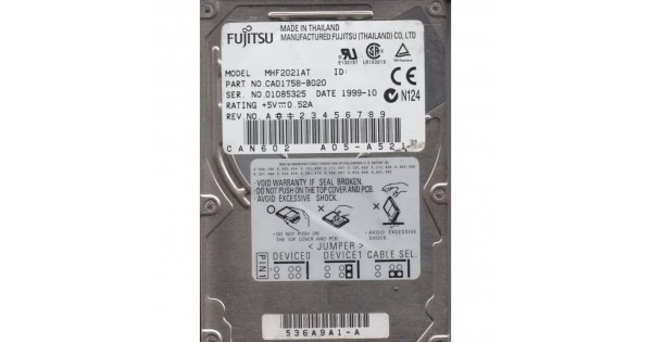 Fujitsu MHF2021AT 2.1 GB HDD 4200RPM 2.5-Inch IDE Hard Disk Drive