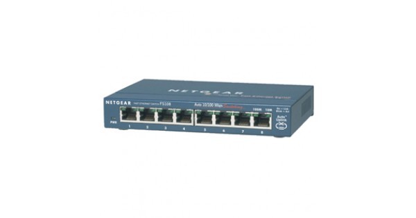 Netgear FS108PNA ProSafe FS108 8-Port Fast Ethernet 10/100 Desktop ...