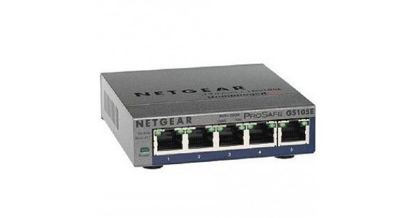 Netgear GS105E-100NAS ProSafe Plus 5-Port Green Gigabit Switch with QoS ...