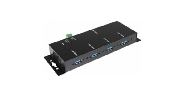 StarTech ST4300USBM 4-Port Black Metal Mountable USB 3.0 Hub
