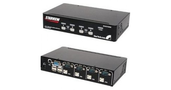 StarTech SV431USB 4-Port USB KVM Switch USB VGA KVM Switch with USB Hub